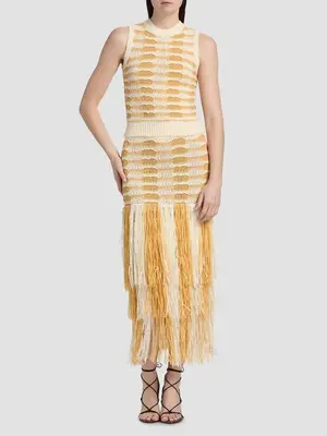 Ulla Johnson Patrizia Striped Rib-knit Top - Beach
