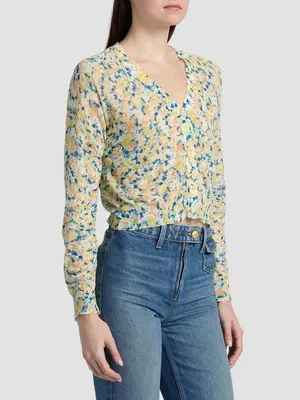 Ulla Johnson Vivienne Floral Cotton-blend Cardigan - Daffodil