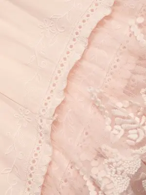 Ulla Johnson Florence Embroidered Silk & Tulle Maxi Dress - Blush