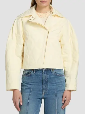 Ulla Johnson Leonie Quilted Suede Jacket