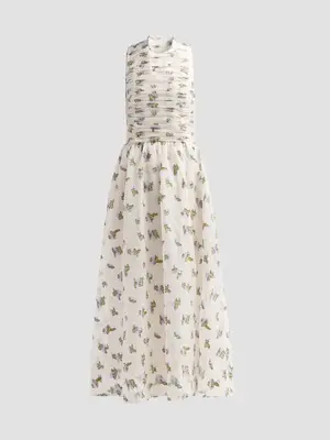 Ulla Johnson Fleurine Floral Organza Maxi Dress