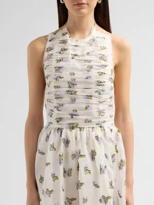Ulla Johnson Fleurine Floral Organza Maxi Dress