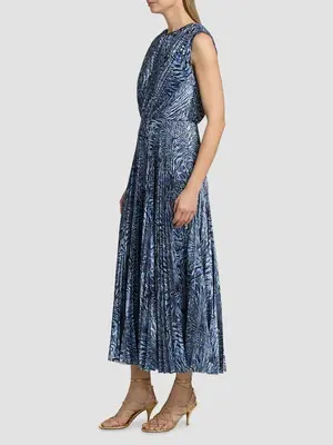 Ulla Johnson Malin Pleated Satin Midi Dress