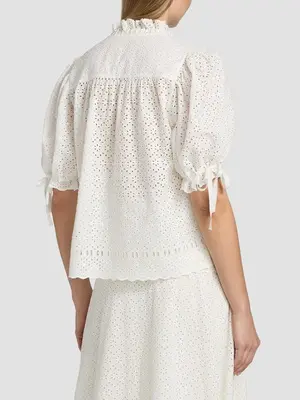 Ulla Johnson Aloutte Eyelet Cotton Top