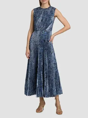 Ulla Johnson Malin Pleated Satin Midi-dress