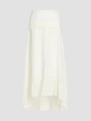 Ulla Johnson Violetta High-low Cotton A-line Midi-skirt - Pristine