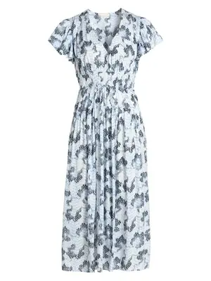 Ulla Johnson Lyria Abstract Cotton-blend Midi-dress
