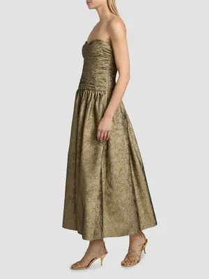 Ulla Johnson Lumina Ruched Strapless Dress
