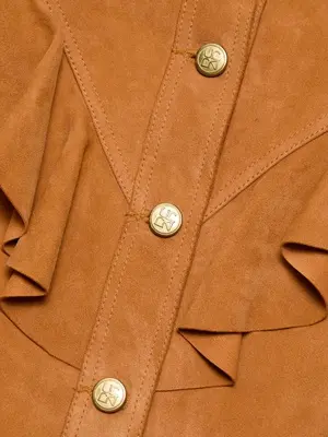 Ulla Johnson Matilde Ruffle Suede Jacket