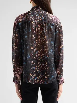 Ulla Johnson Gesture Floral Silk Ruffle Blouse