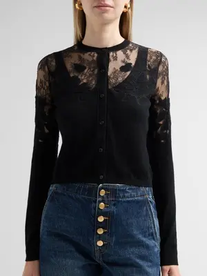 Ulla Johnson Talia Merino Wool-mesh Cardigan