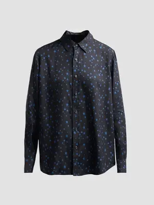 MOTHER The Bestie Silk-blend Shirt - Rockstar