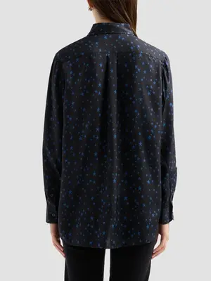 MOTHER The Bestie Silk-blend Shirt - Rockstar