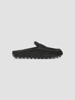 Vince Berkley Driver Suede Mules - Black