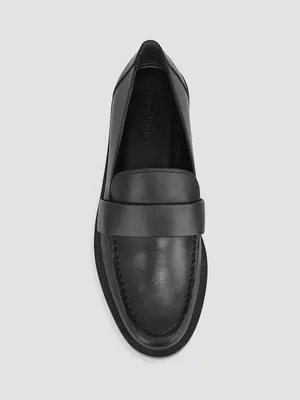 FAVORITE DAUGHTER Lola Leather Loafers - Black