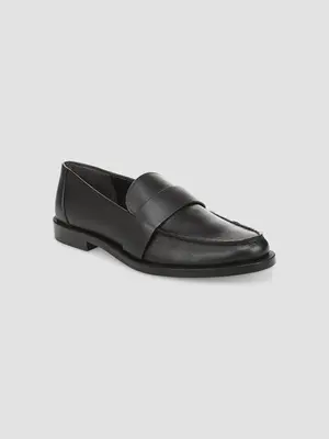 FAVORITE DAUGHTER Lola Leather Loafers - Black