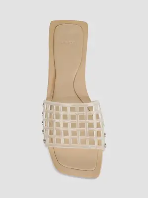 Vince Barbara Jelly Pvc Slide Sandals - Clear