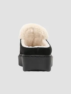 FAVORITE DAUGHTER Sunny Shearling Mules - Black