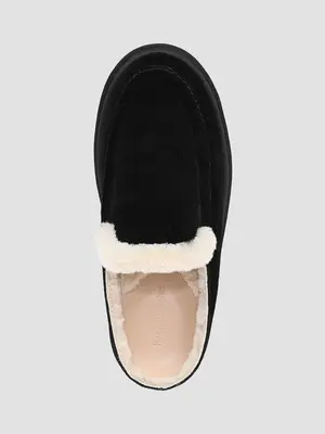 FAVORITE DAUGHTER Sunny Shearling Mules - Black