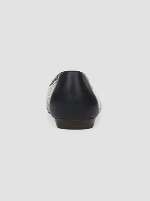 Veronica Beard Bancroft Woven Leather Ballerina Flats