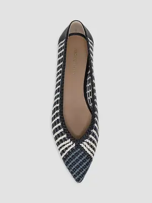 Veronica Beard Bancroft Woven Leather Ballerina Flats