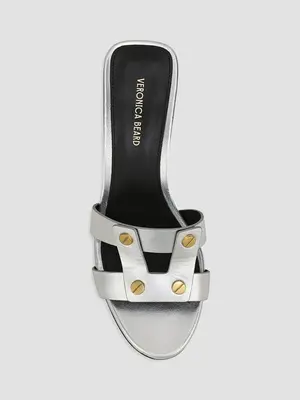 Veronica Beard Via 55mm Leather Block Sandals