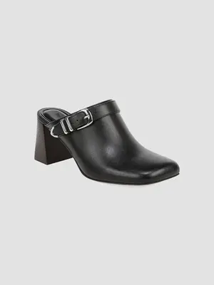FAVORITE DAUGHTER Cece 70mm Leather Mules - Black