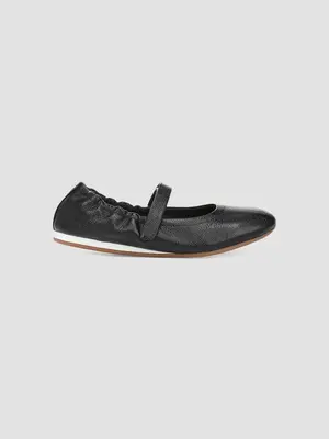 FAVORITE DAUGHTER Emilia Leather Ballet Flats - Black