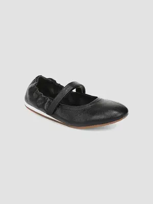 FAVORITE DAUGHTER Emilia Leather Ballet Flats - Black