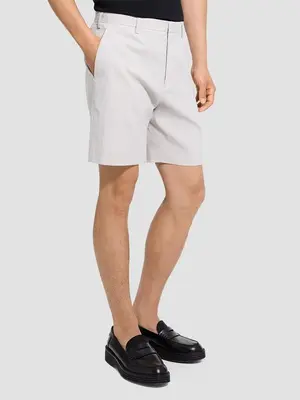 Theory Solid Linen-blend Shorts