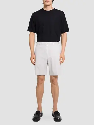 Theory Solid Linen-blend Shorts