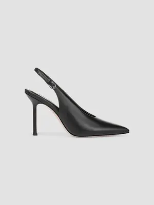 FAVORITE DAUGHTER Remy 95mm Leather Slingback Pumps Black