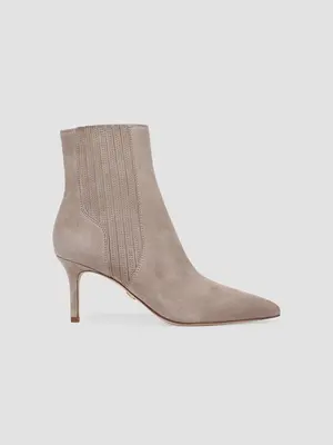 Veronica Beard Lisa 70mm Suede Ankle Boots Bark