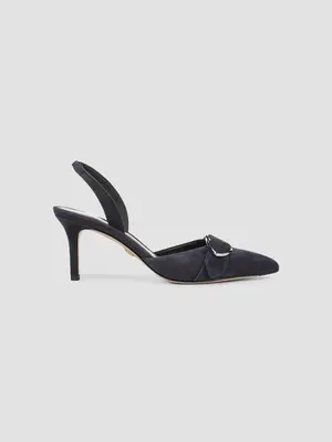 Veronica Beard Loralyn 70mm Suede Slingback Pumps