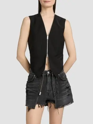 Alexander Wang Tailored Wool-blend Zip Vest