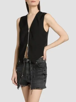 Alexander Wang Tailored Wool-blend Zip Vest