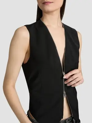 Alexander Wang Tailored Wool-blend Zip Vest