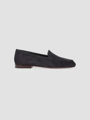 Veronica Beard Prilla Suede Loafers - Navy