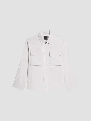 Theory Mod Field Linen-blend Jacket - Silver Cloud