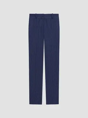 Theory Pinstriped Crepe Slim-fit Pants