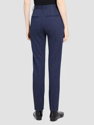 Theory Pinstriped Crepe Slim-fit Pants