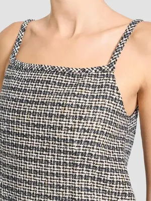 Theory Plaid Mini Shift Dress - Shale Multi