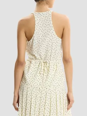 Theory Polka Dot Tie-waist Top - Ivory Multi