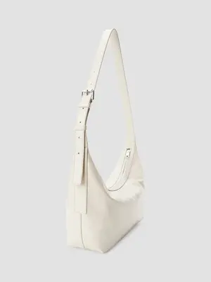Alexander Wang Punch Leather Shoulder Bag - Vanilla
