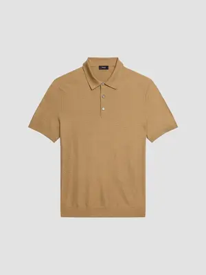 Theory Silk-cotton Polo Shirt