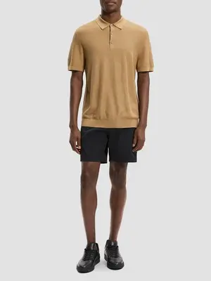 Theory Silk-cotton Polo Shirt