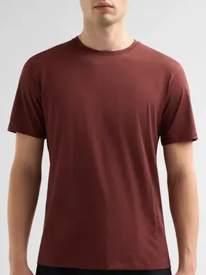 Theory Precise Cotton T-shirt - Deep Auburn