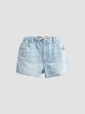 Alexander Wang Marathon Crystal Drawcord Shorts - Light Bleach