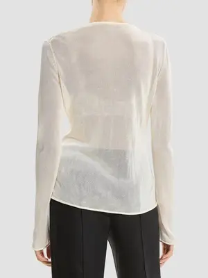 Theory Jersey Edge Sheer Cardigan