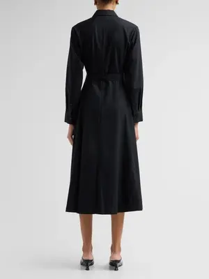 Theory Fit & Flare Midi Shirtdress